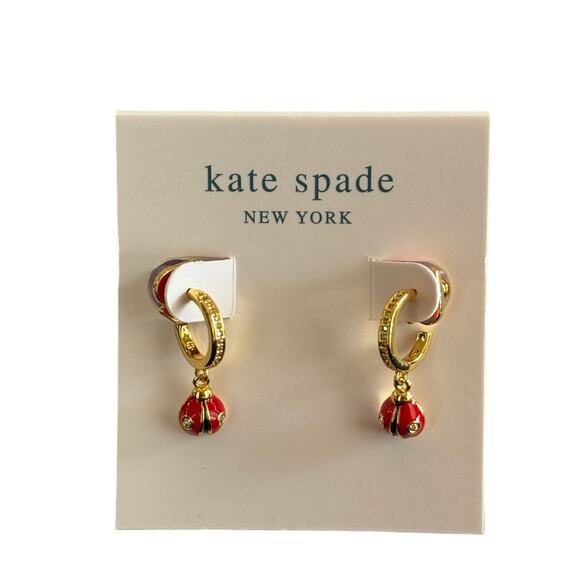 kate spade | Jewelry | Retail 58 Kate Spade New York Gold Ladybug Hoop ...